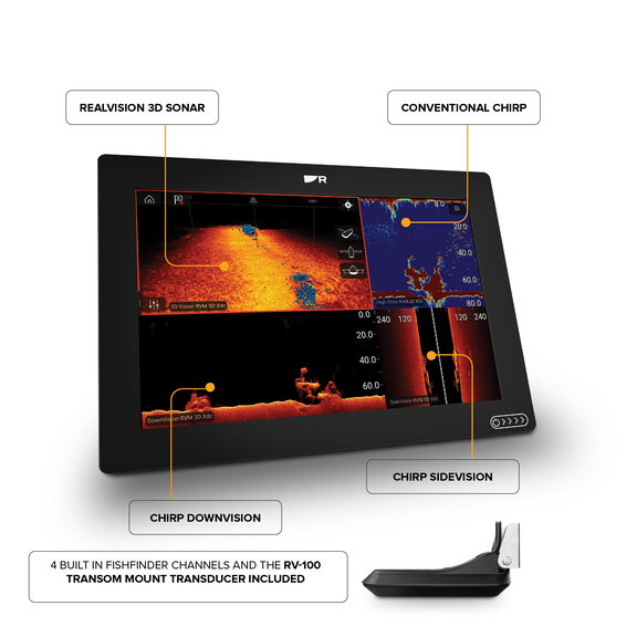 Raymarine Axiom 12 RV – 12″ MFD with RealVision 3D & RV‑100