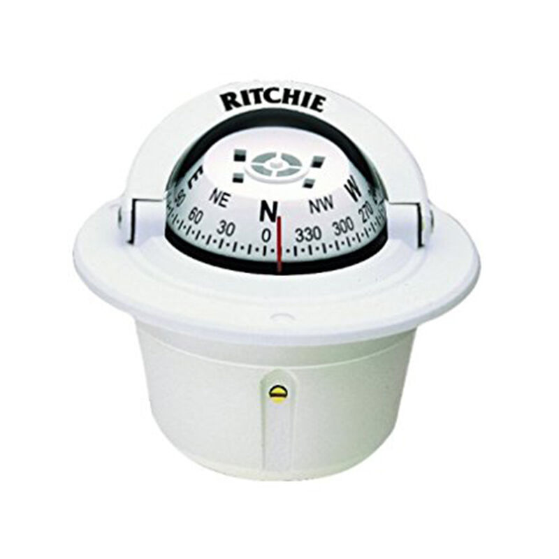 RITCHIE NAVIGATION Flush-Mount Explorer Compass, White Case, White Card ...