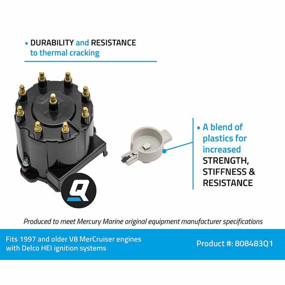 Quicksilver Distributor Cap Kit for GM V‑8 Marine Engines