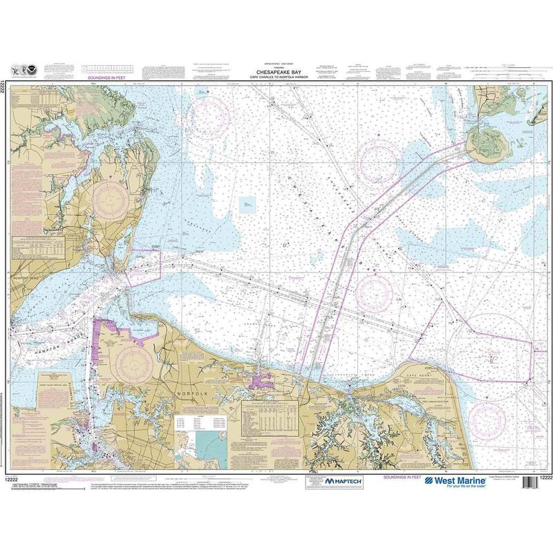 NOAA Maptech® NOAA Recreational Waterproof Chart-Chesapeake Bay Cape ...