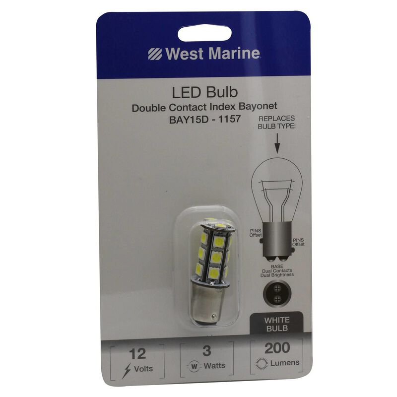 WEST MARINE Double Contact Index Bayonet BAY15D-1157 LED Bulb | West Marine