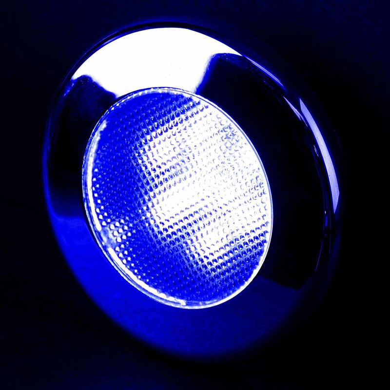 SEAVOLT Three-Bezel Interior LED Flood Light, Blue | West Marine