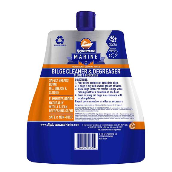 REJUVENATE MARINE Bilge Cleaner and Degreaser, 32 oz.