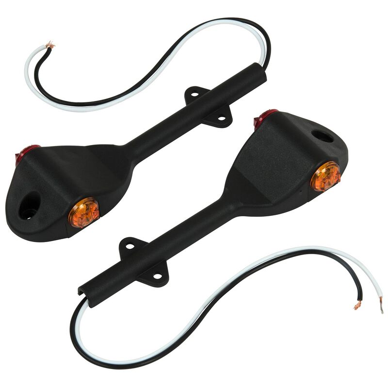 HOPKINS MANUFACTURING 3/4" LED Fender Mount Trailer Lights,Amber/Red, 2 ...