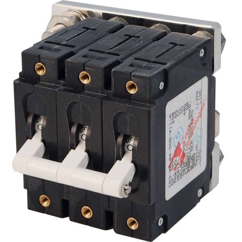 BLUE SEA SYSTEMS C-Series Triple Pole White Toggle Circuit Breakers ...