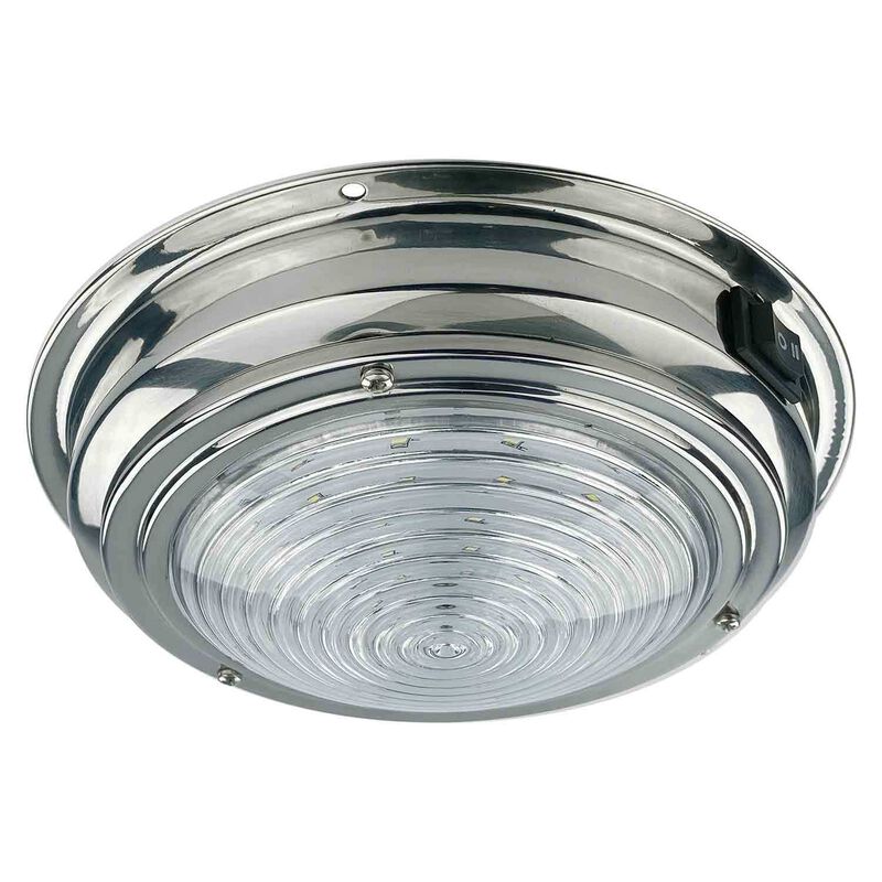 SEAVOLT 5 1/2" Stainless Steel LED Dome Light, White | West Marine
