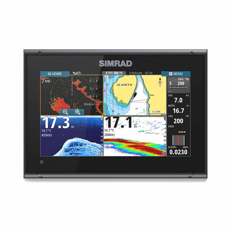 SIMRAD GO9 XSE Fishfinder/Chartplotter Combo with 3 in 1 Transducer, C ...