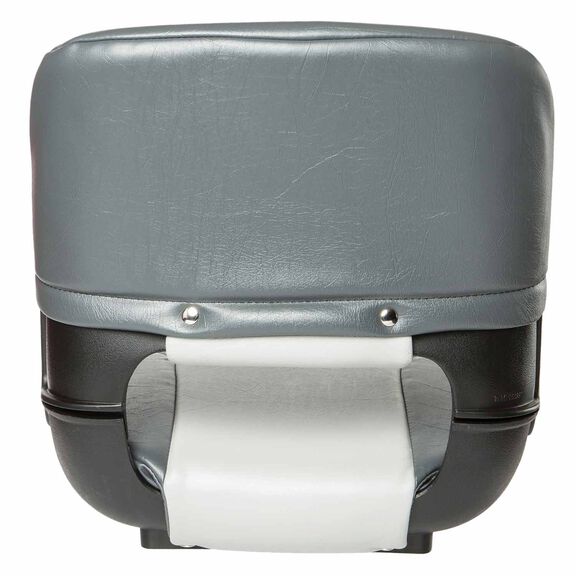 TEMPRESS All-Weather Folding Seat, High Back, Charcoal/Gray