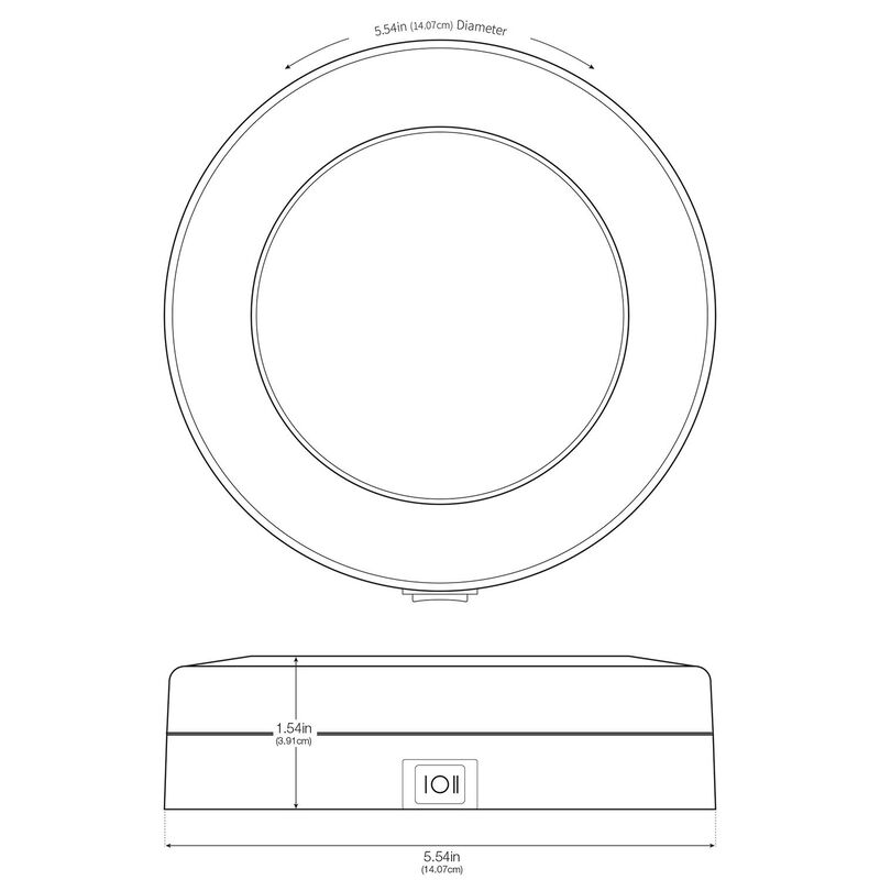 SEAVOLT 5 1/2" Plastic Housing LED Dome Light, White/Red | West Marine