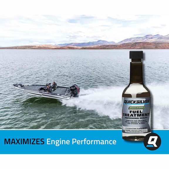 QUICKSILVER Quickare 8M0047920 Fuel Treatment Additive, 12 Oz.