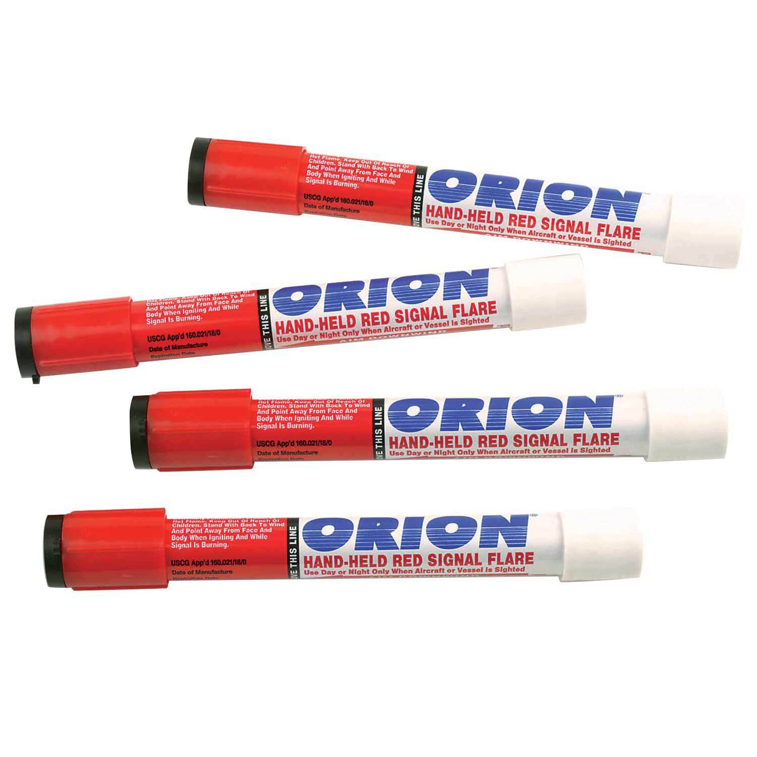 NEW 4 Pack Orion Red Handheld Flares Marine Locate Signal Item #865