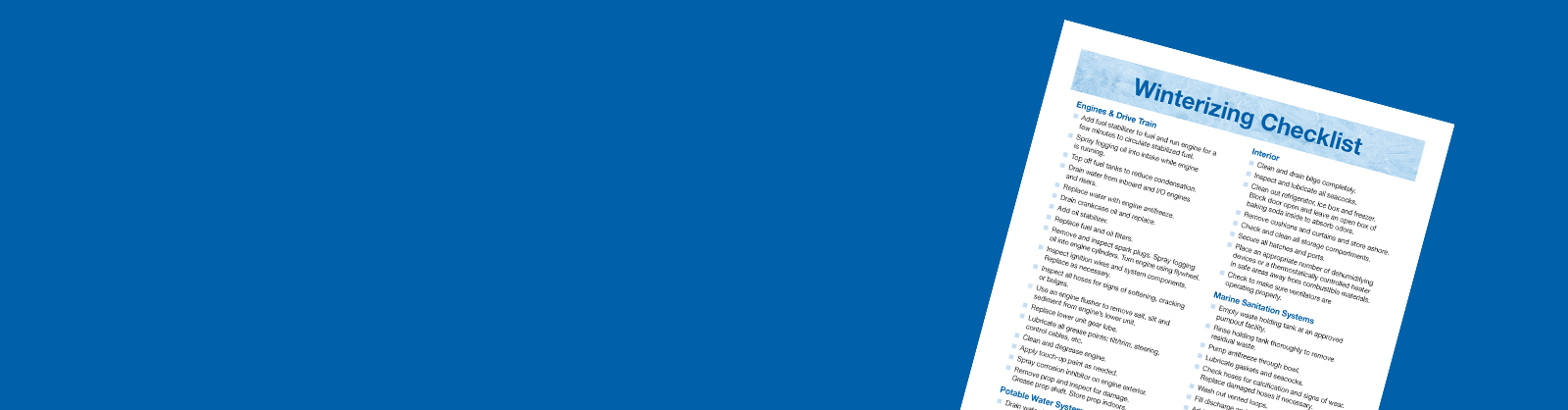 Boat Winterization | West Marine