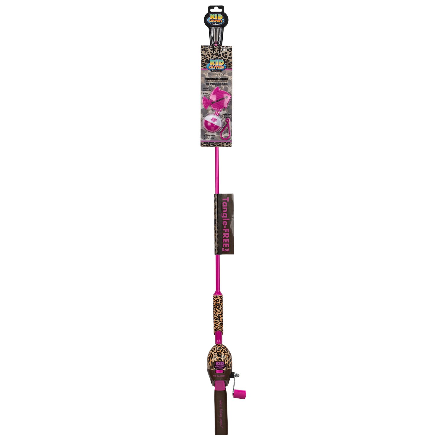 KID CASTERS Leopard Tangle-Free Fishing Combo
