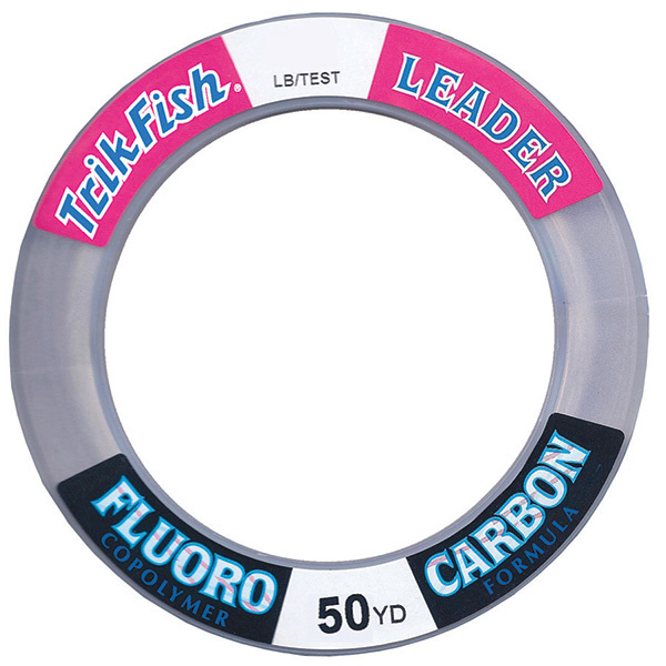 TRIK FISH Fluorocarbon Leader Wrist Spool, Clear, 50 yds.