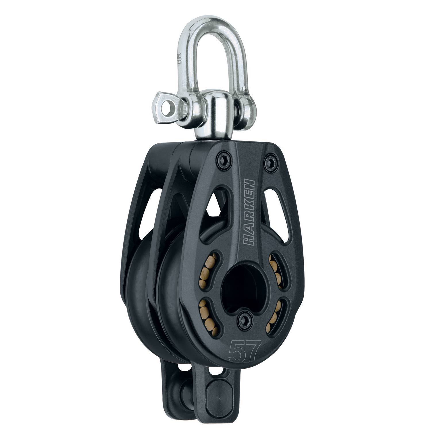 HARKEN 57mm Black Magic® High-Load Double Block with Becket