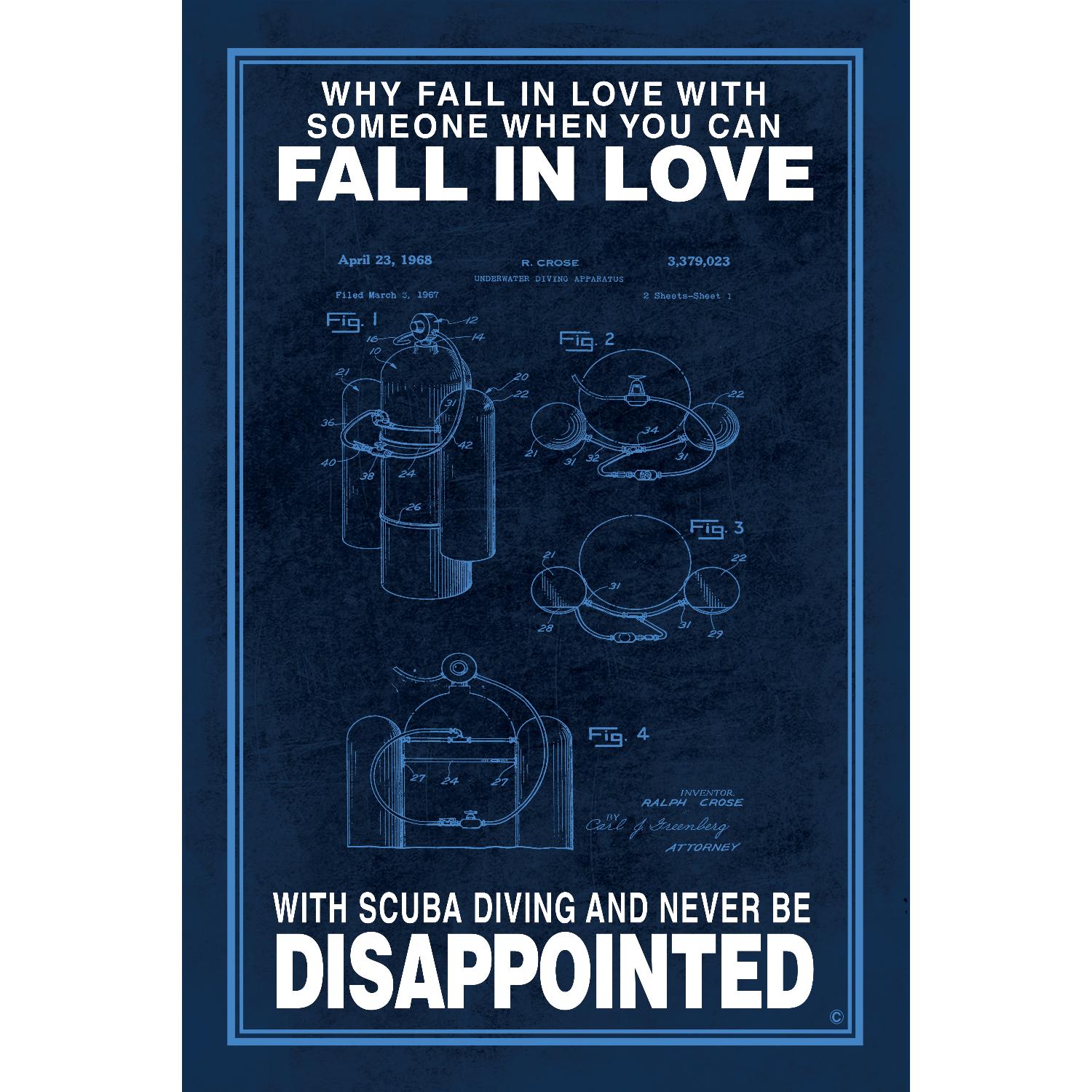 AMERICAN REGISTRY Fall in Love with Scuba Poster