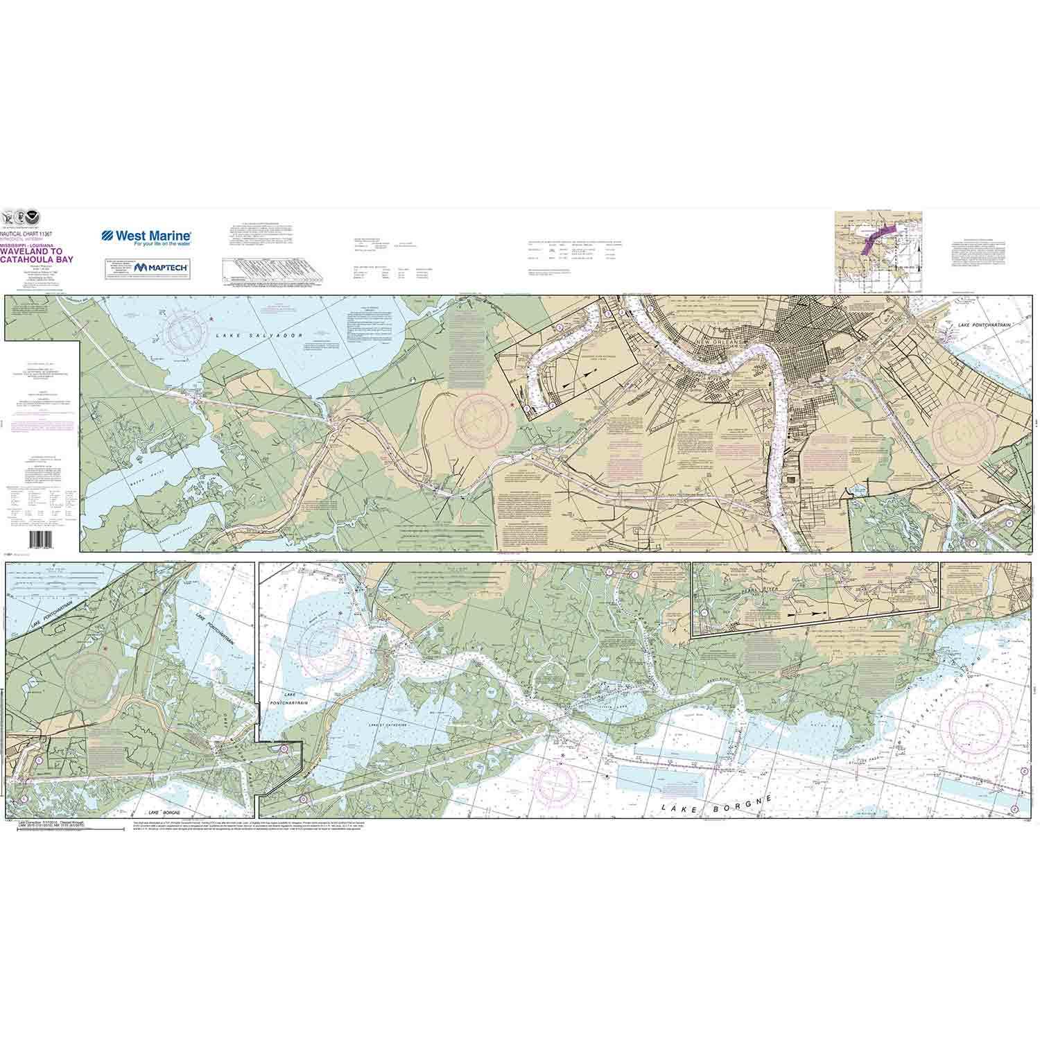 NOAA Maptech® NOAA Recreational Waterproof Chart-Intracoastal Waterway ...