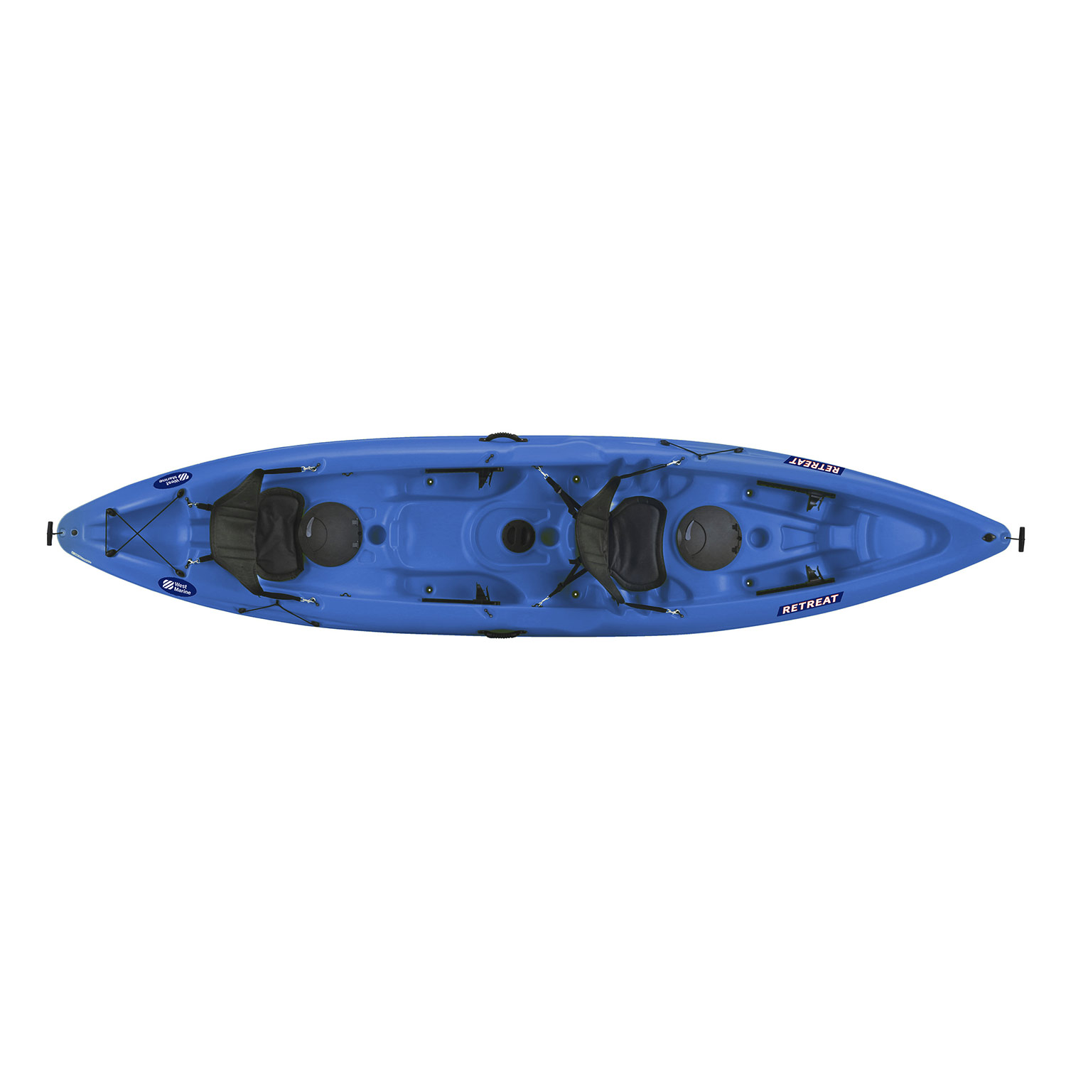 Retreat 13.5 Tandem Sit-On-Top Kayak - Blue, 2-Person Design