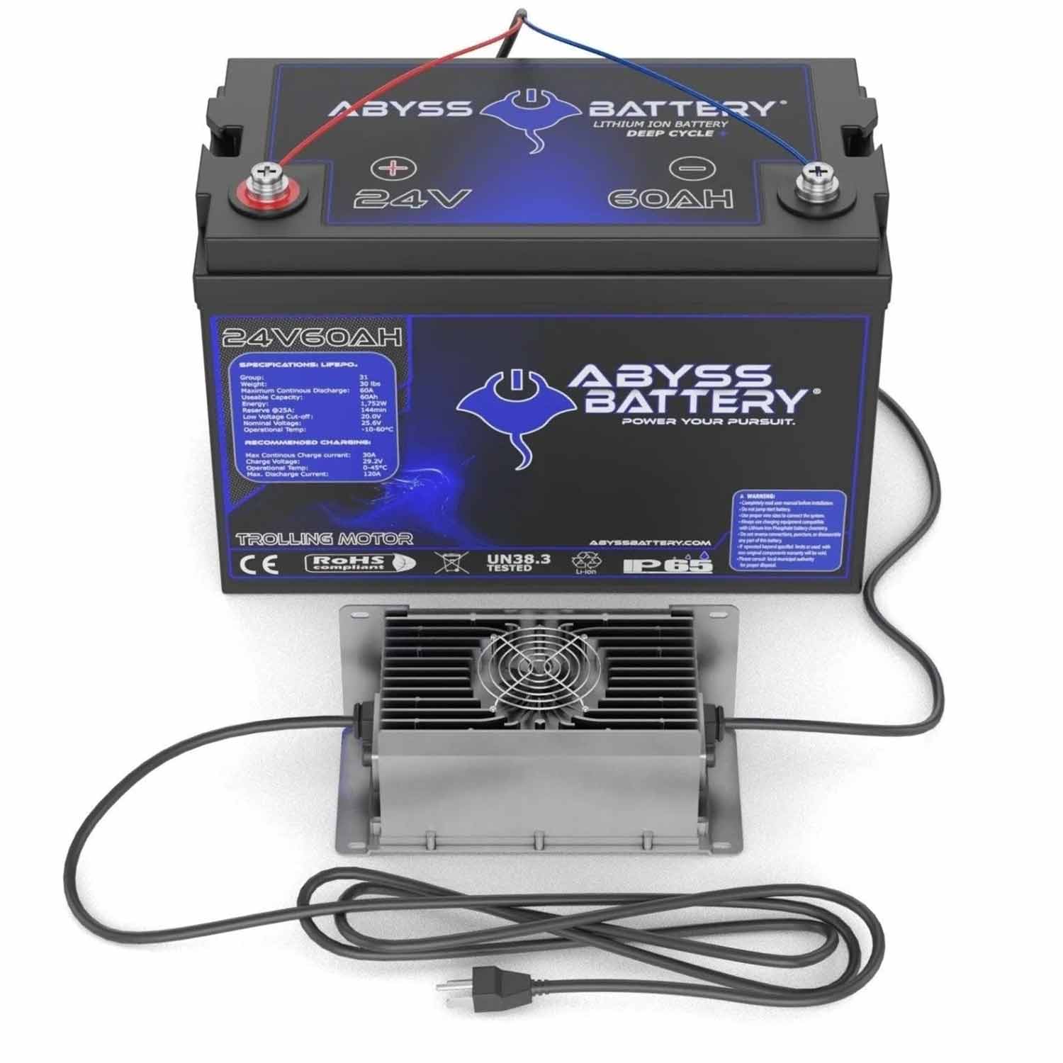 ABYSS® 24V 60Ah Lithium Trolling Motor Battery Kit