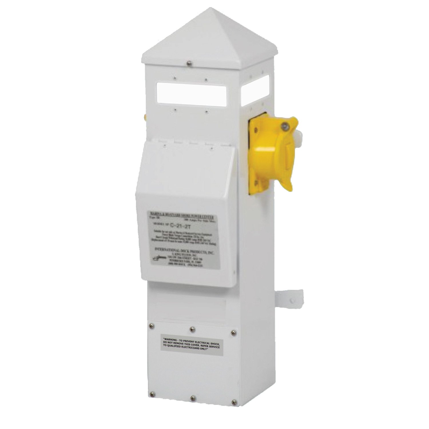 International Dock 21″ Piling-Mount Power Pedestal 30 A/20 A