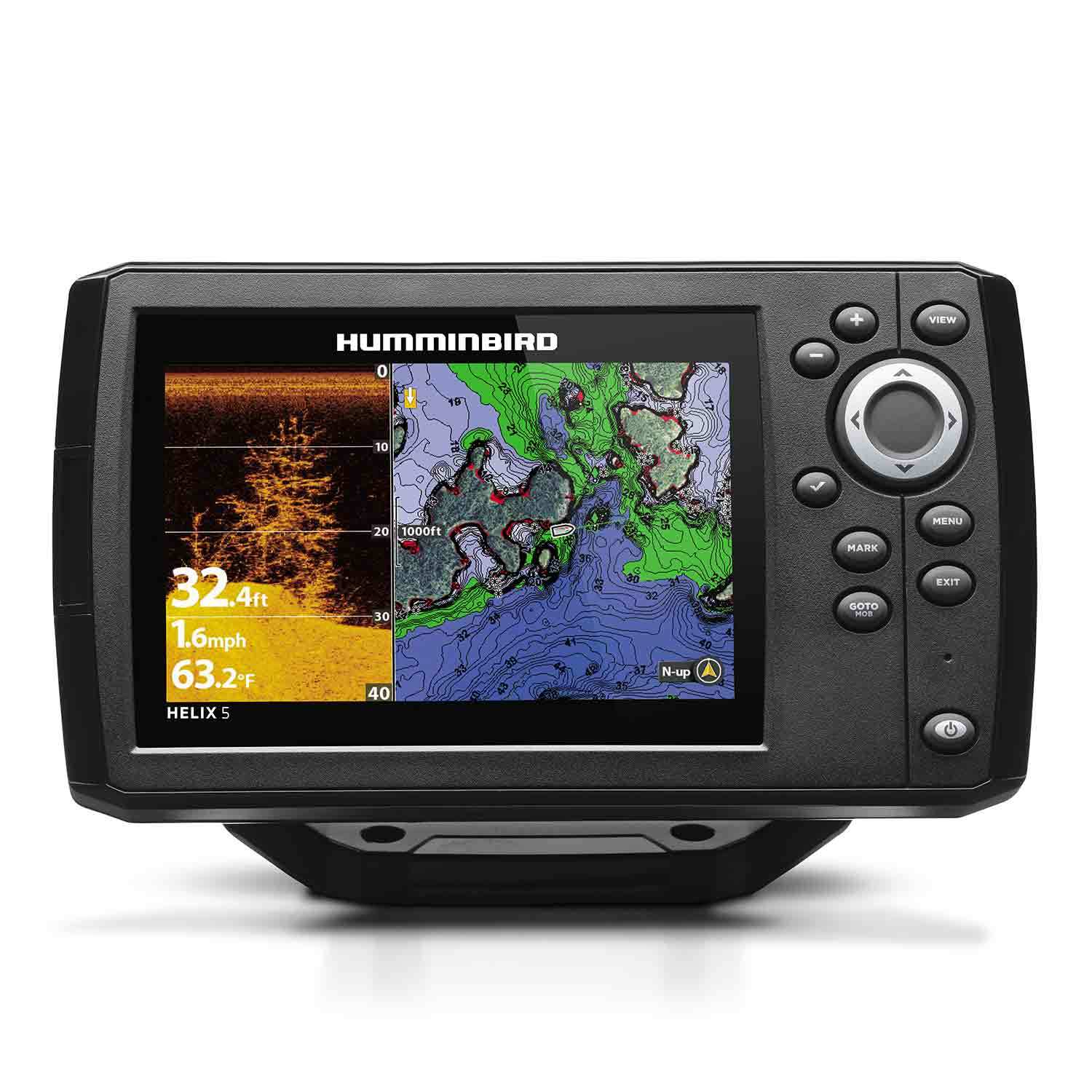 HUMMINBIRD Helix 5 Chirp DI GPS G2 NAV+ Fishfinder/Chartplotter Combo ...