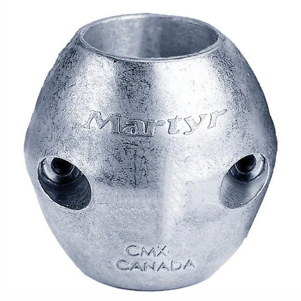 MARTYR Streamlined Zinc Prop Nut Shaft Anode, 5.5" ID, 7.3" OD, 3.5"H