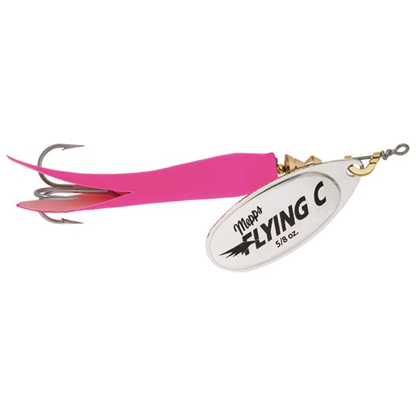 MEPPS LURES Flying C Spinner Bait, 3 1/4", 5/8 oz., Silver Blade & Hot ...