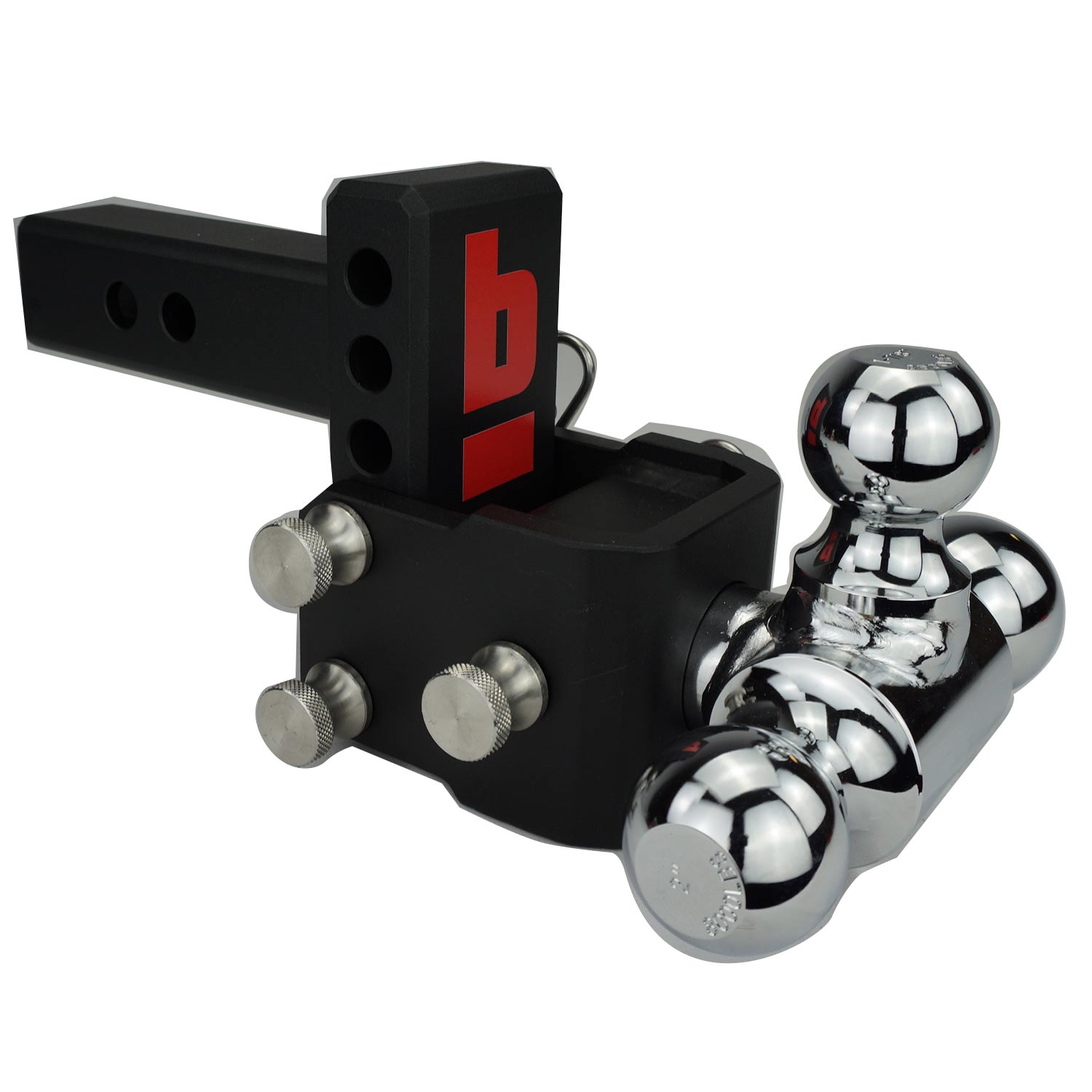 BROK Adjustable Rotating Tri-Ball Receiver, 5" Drop