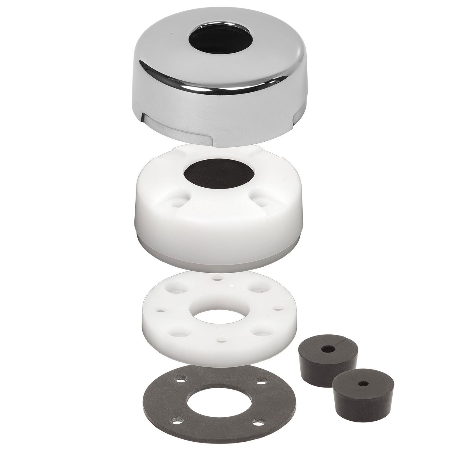 BLUE SEA SYSTEMS Cable Clam, Stainless Steel Dress Cap, 0.68"