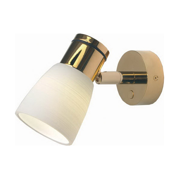 IMTRA CORPORATION Reading Light Gold with White Glass Shade 10 to 30V ...