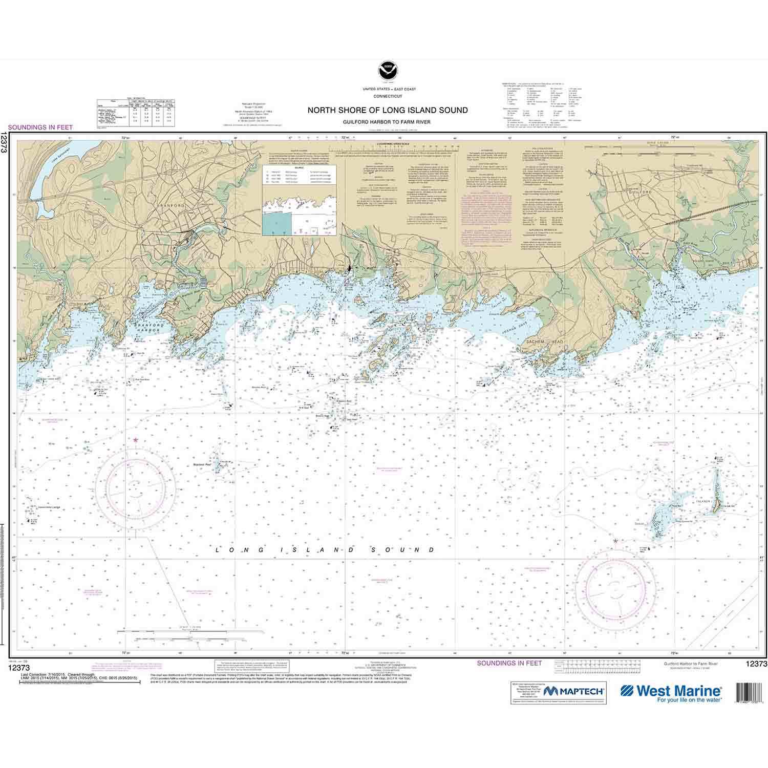 NOAA Maptech® NOAA Recreational Waterproof Chart-North Shore of Long ...
