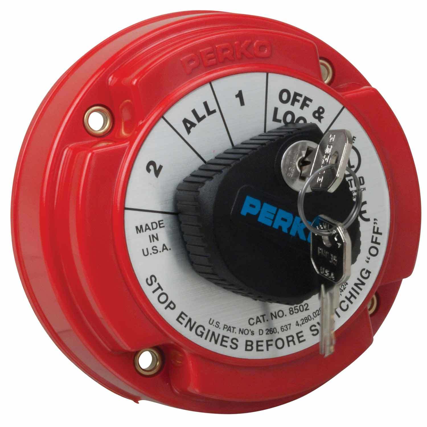 PERKO Medium Duty Battery Selector Switch with Key Lock