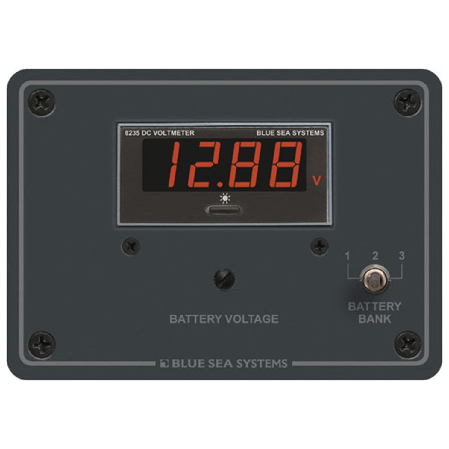 BLUE SEA SYSTEMS DC Digital Voltmeter Panel, 7 to 60V DC