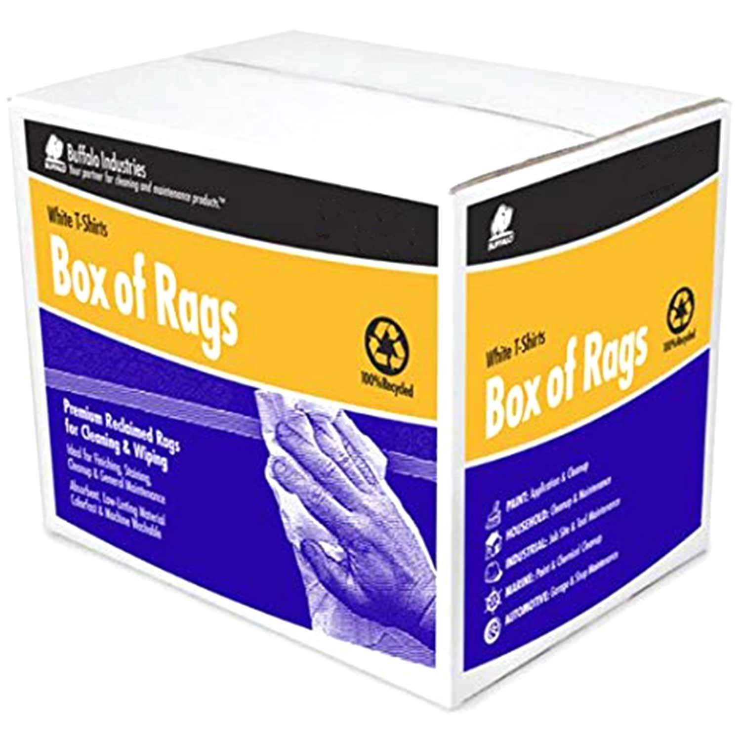 BUFFALO Recycled White Cloth Rags, 20 lb. Box | West Marine