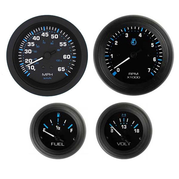 SIERRA Eclipse Series 4 Gauge Outboard Instrument Set