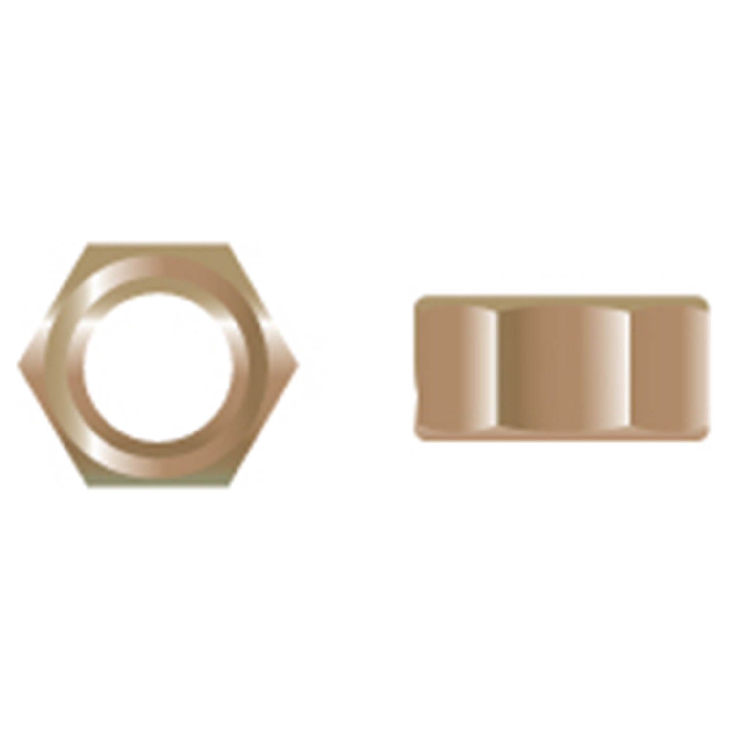 FASCO FASTENER 6-32 Silicon Bronze Hex Nuts, 100-Pack