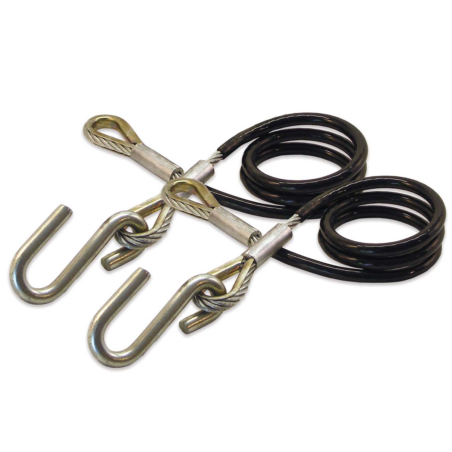 SEAFIT Trailer Safety Cable Set, Coiled, Class III, Pair