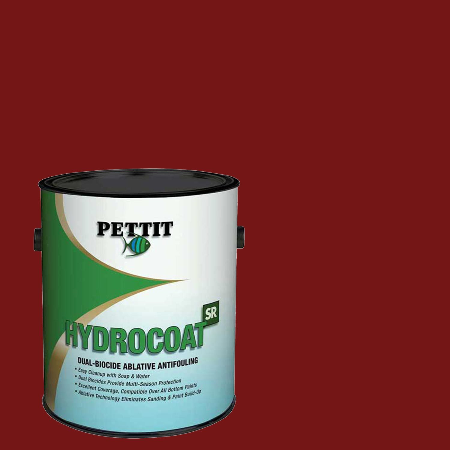 PETTIT PAINT Hydrocoat SR Dual-Biocide Ablative Antifouling Paint, Red ...