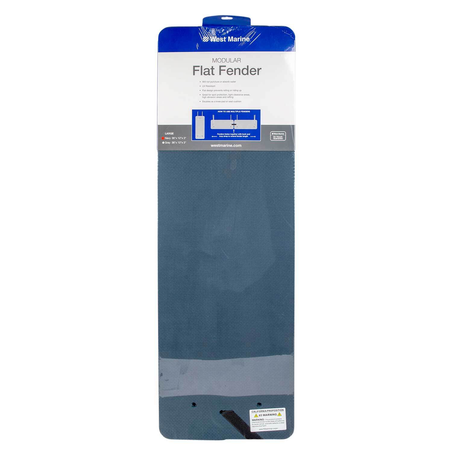 WEST MARINE 36" x 12" Modular Flat Fender, Blue