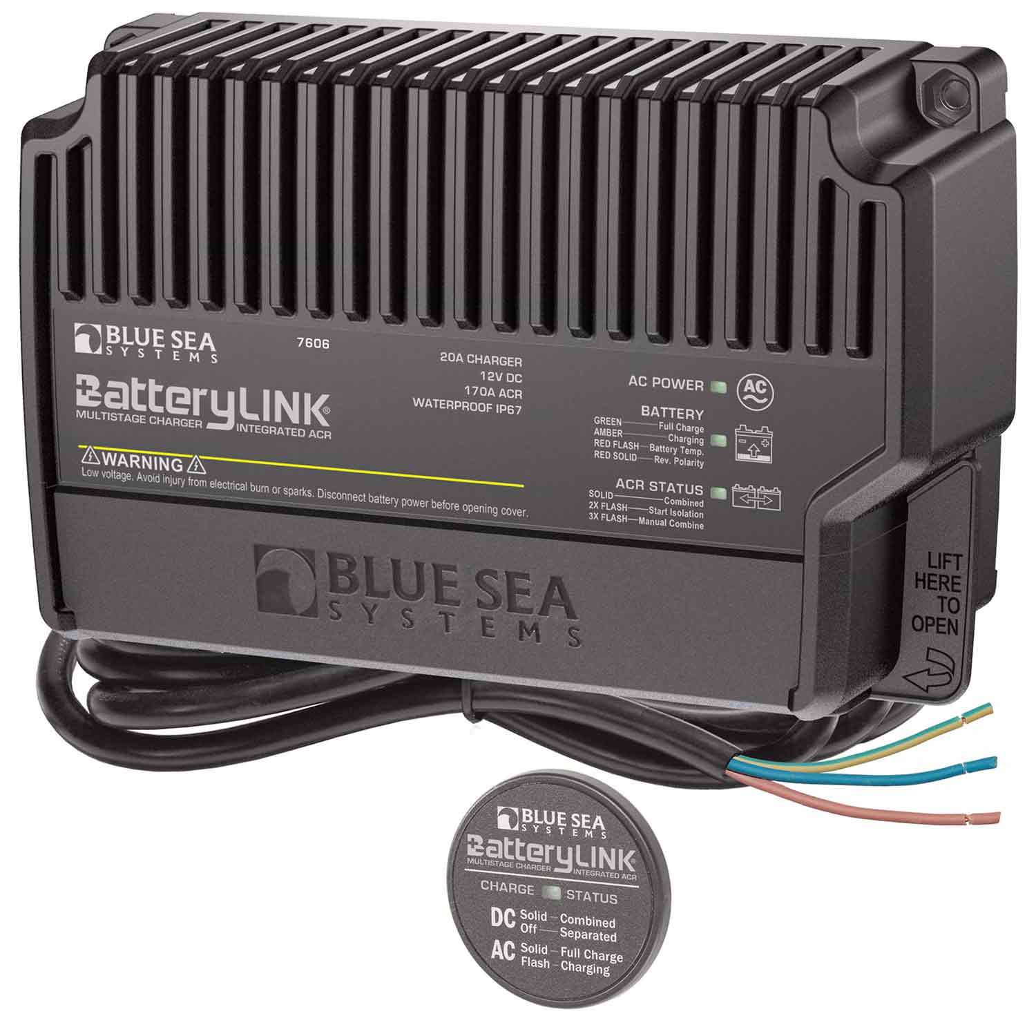 BLUE SEA SYSTEMS 20A BatteryLink® Charger - Bare Wire (Universal)