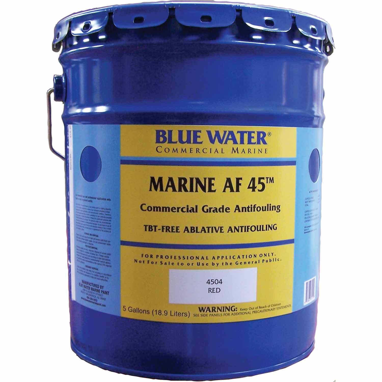 BLUE WATER MARINE PAINT Marine AF 45, Red, 5 Gallon