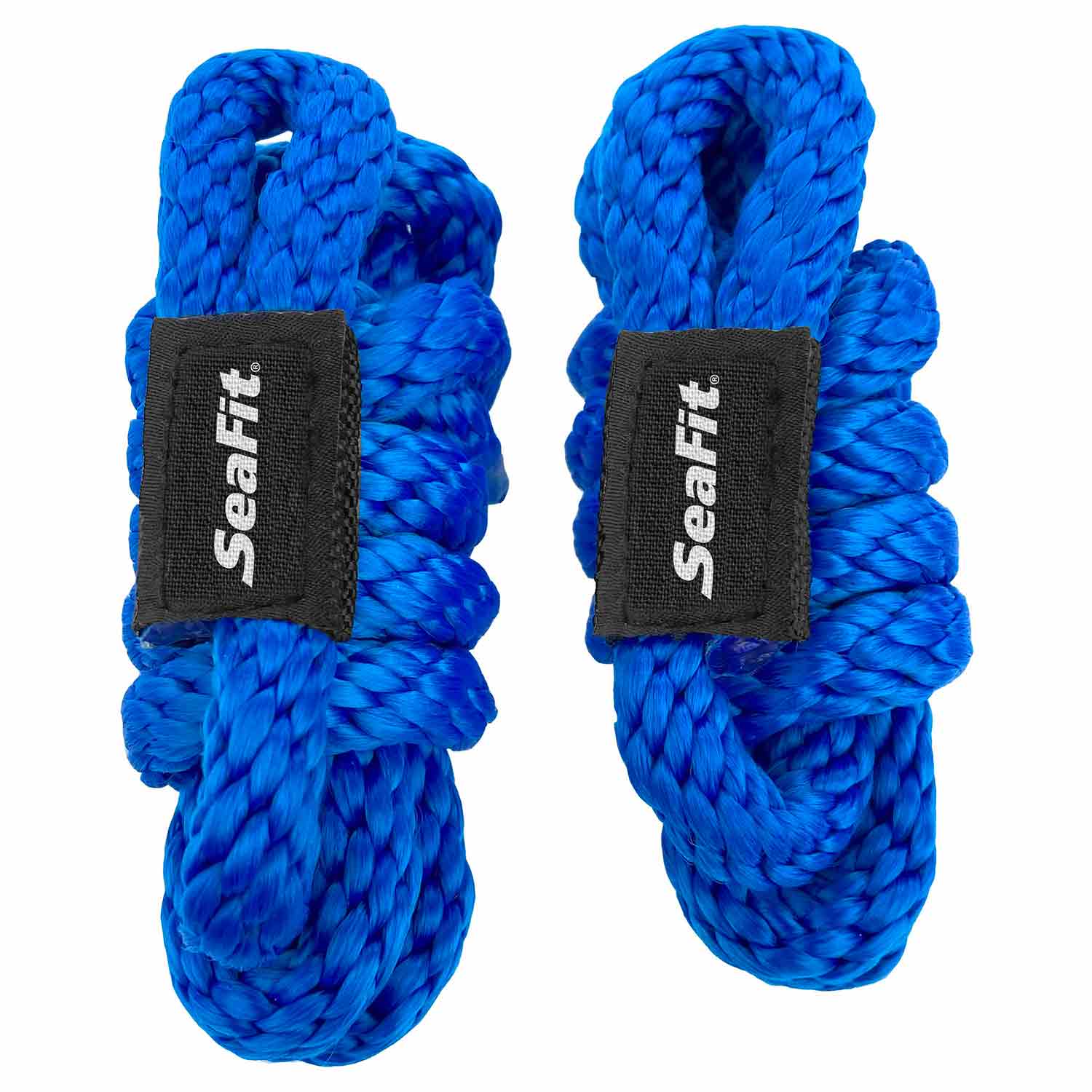 SEAFIT 3/8" x 5' Fender Line, Double Braid Nylon, Blue, Pair