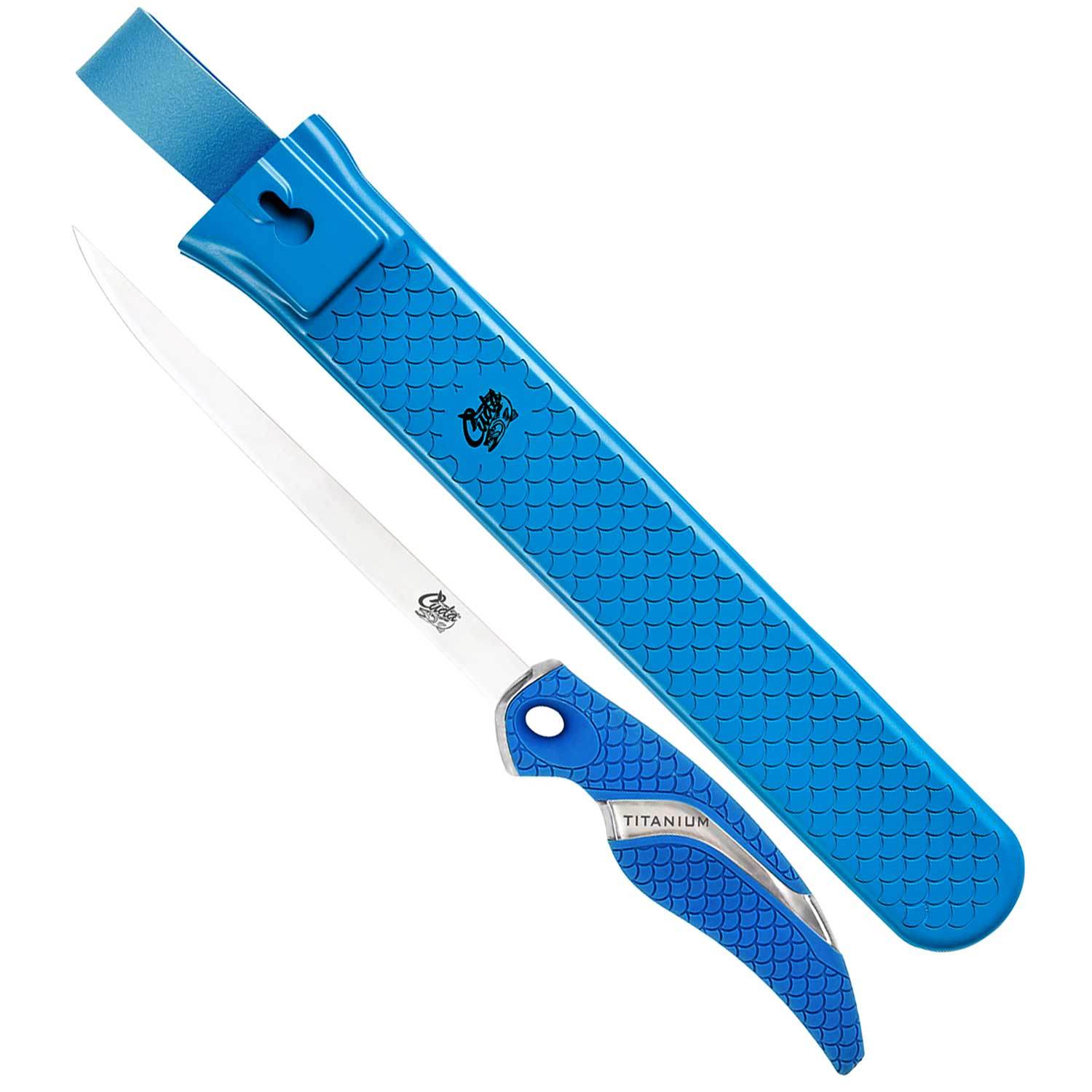 CUDA 7" Titanium Bonded Fillet Knife with Sheath