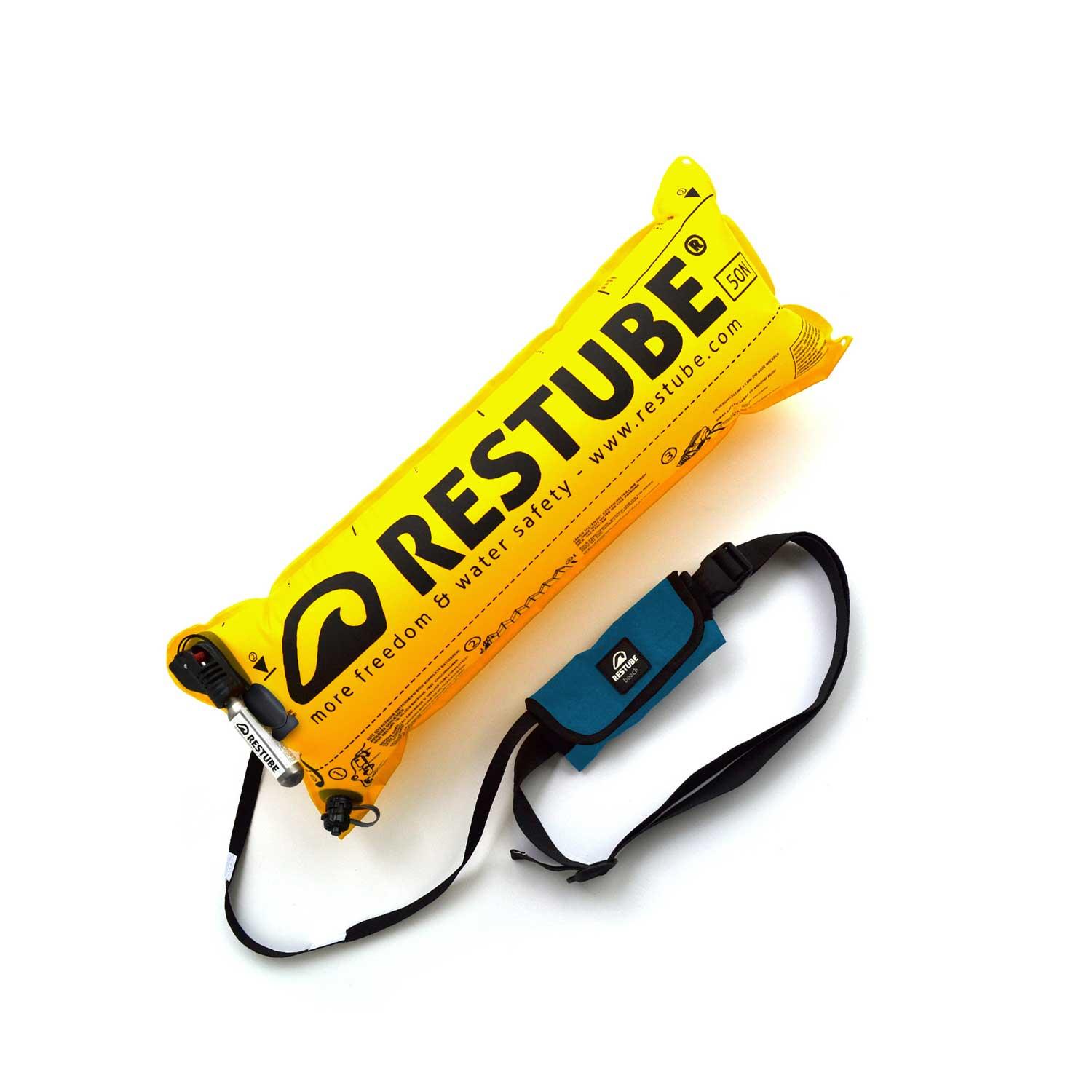 RESTUBE Restube Beach One-Pull Inflatable Safety Buoy Sea Blue