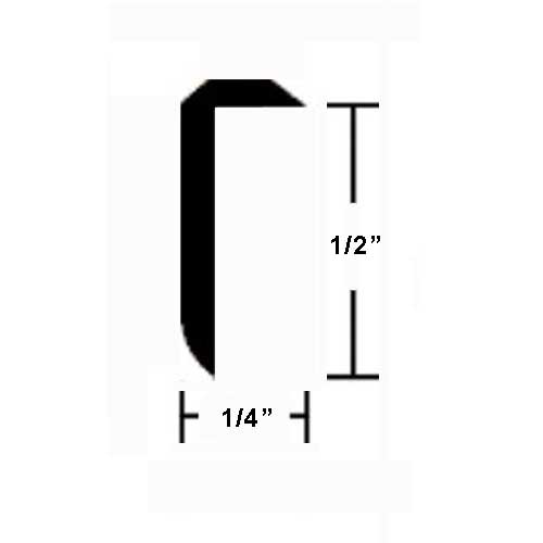 TACO MARINE Aluminum Cockpit Coaming - 1/2" H x 1/4" W