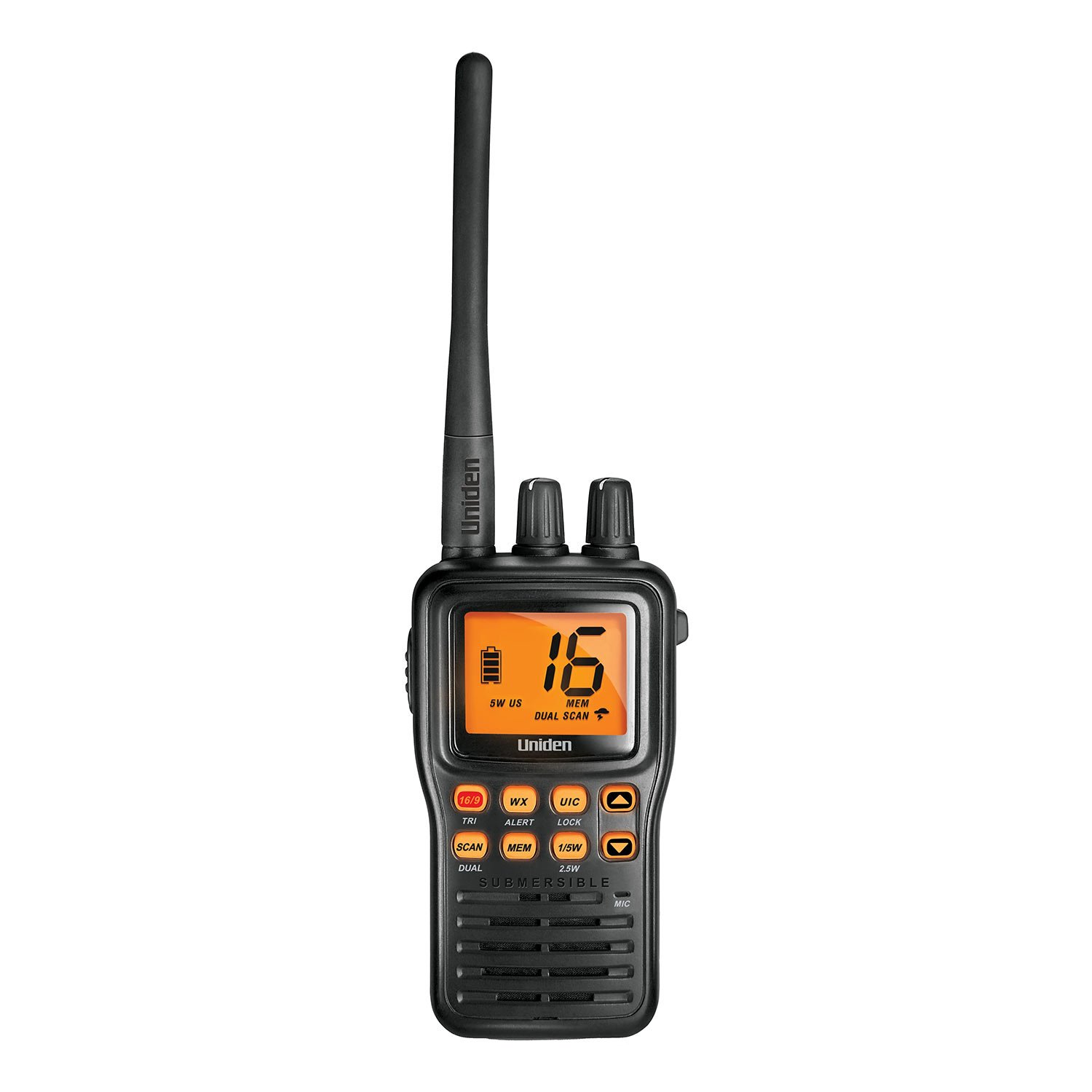 UNIDEN MHS75 5W Submersible Handheld VHF Radio