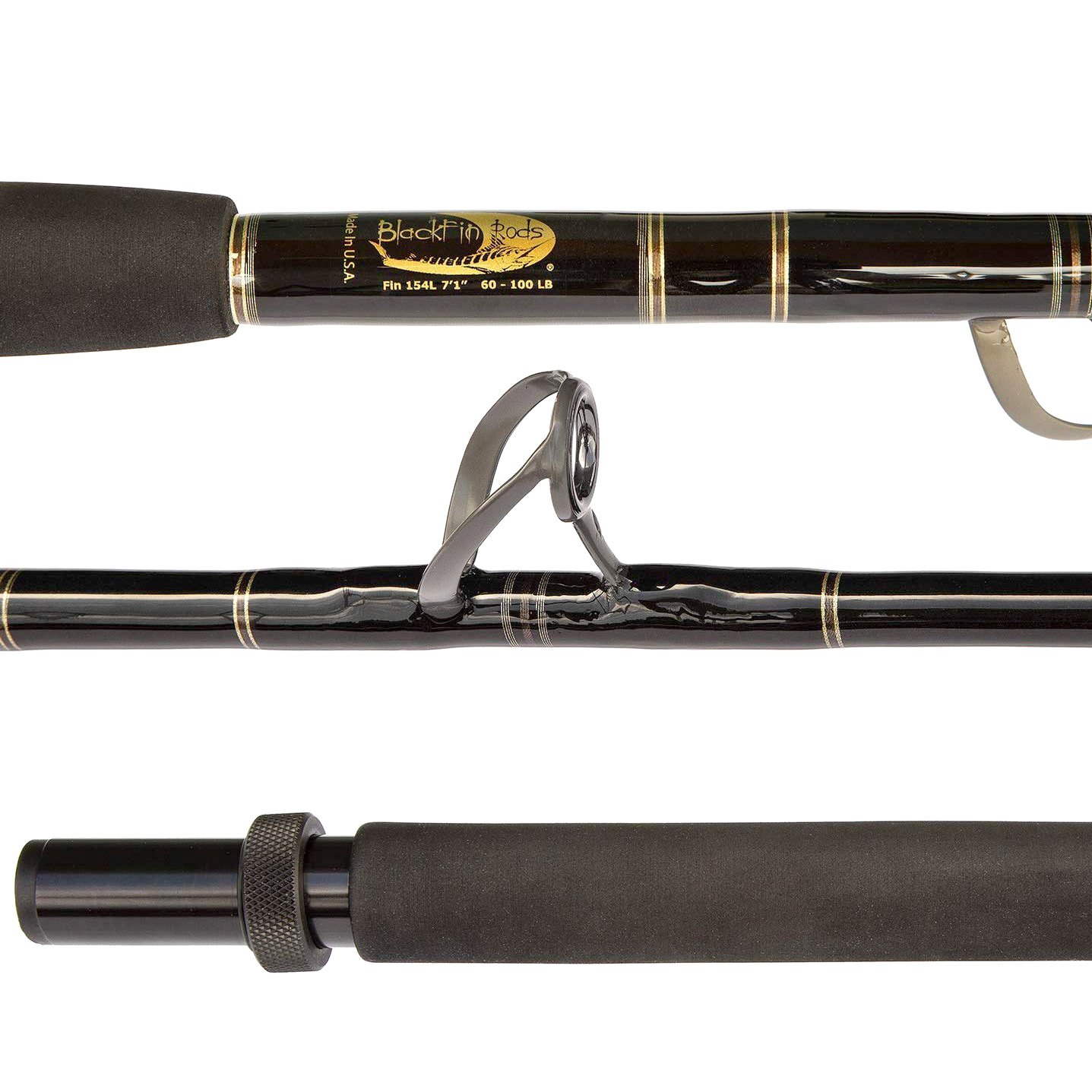 BLACKFIN RODS 7'5" Fin legacy Deep Drop Conventional Rod, Extra Heavy Power