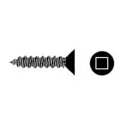 FASCO FASTENER #8 X 1" Stainless Steel Square Drive Flat-Head Tapping ...