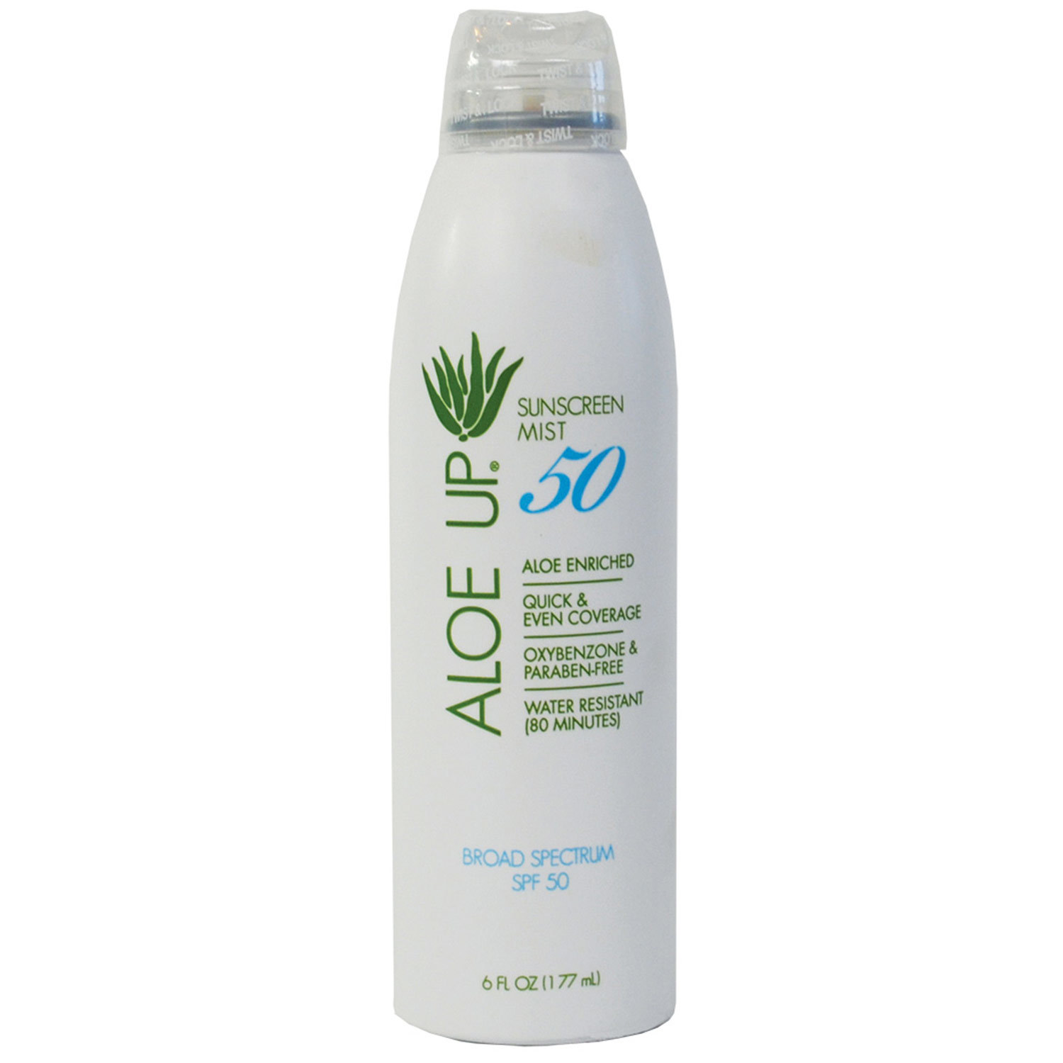 ALOE UP SPF 50 White Line Sunscreen Spray, 6 oz.