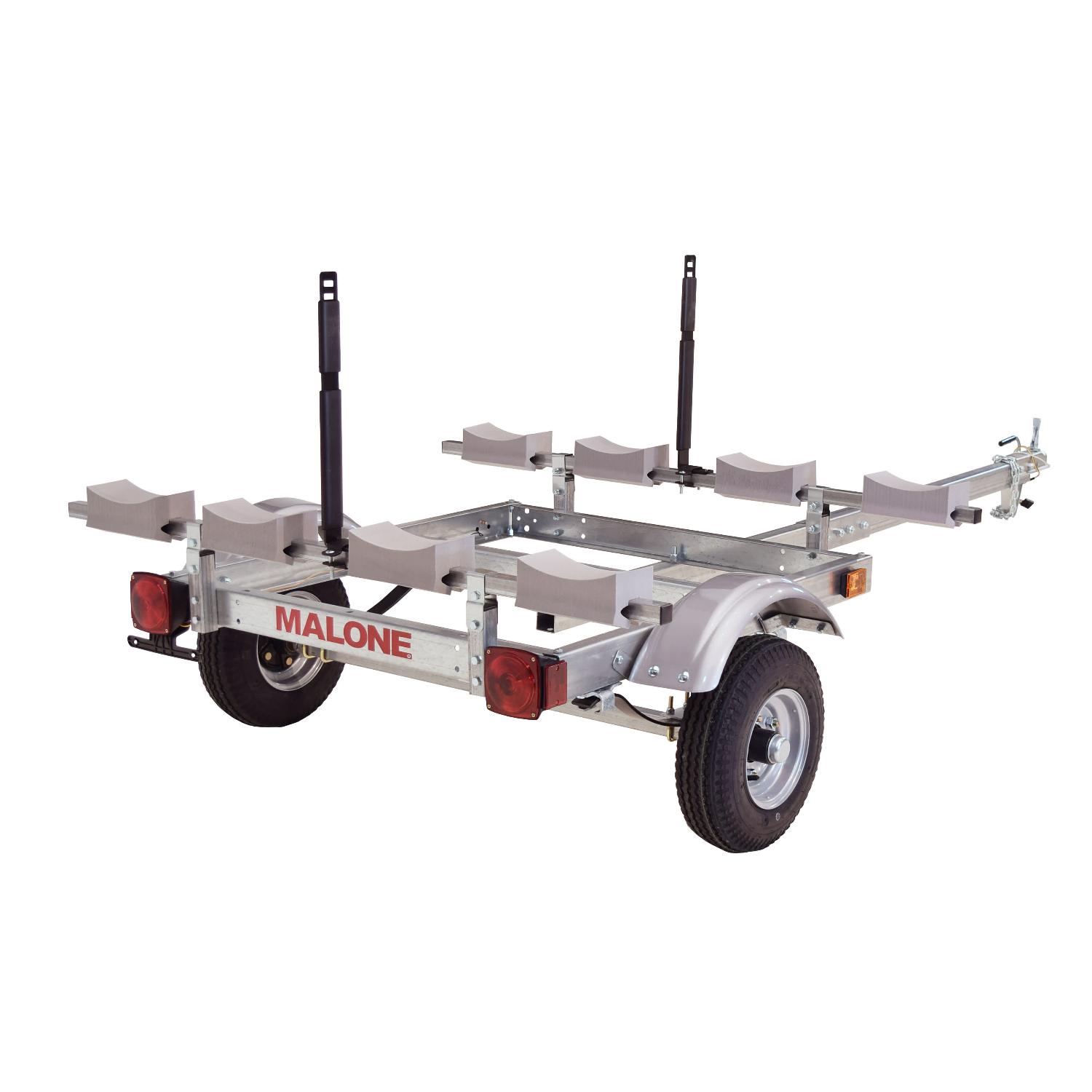Malone EcoLight 4-Kayak Trailer Package w/ Stacker & Blocks